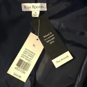 Kim Rogers | Jackets & Coats | Kim Rogers Navywhite Check Anorak Jacket ...
